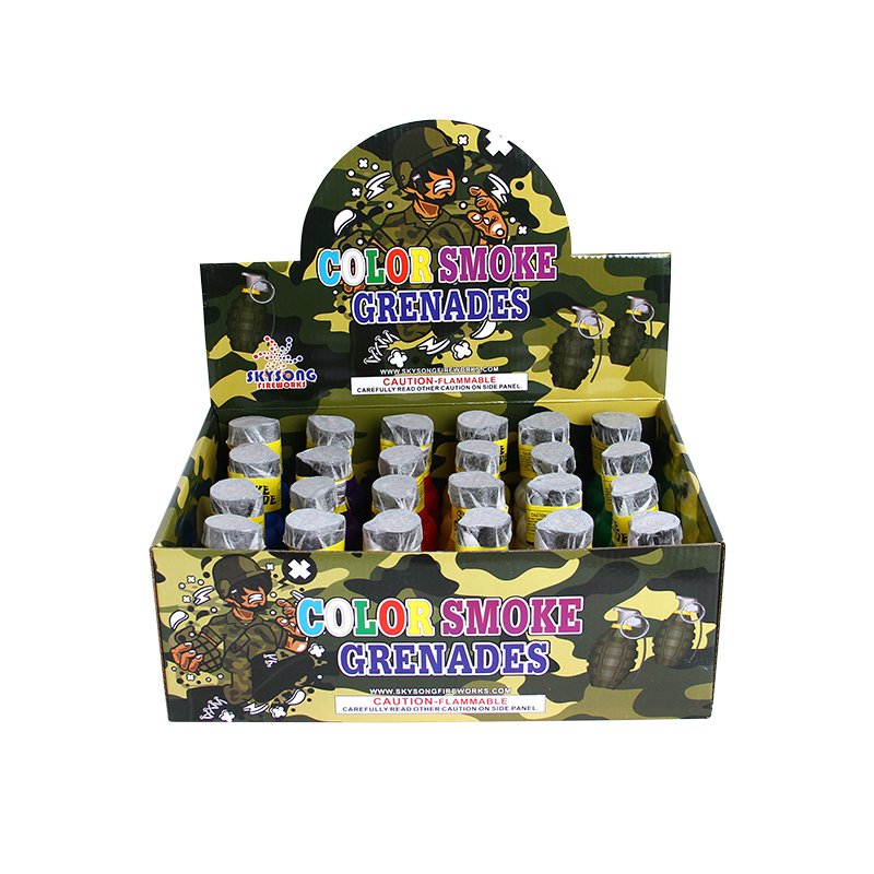 Grenade Smoke - Smoke bombs with pull string military grenade