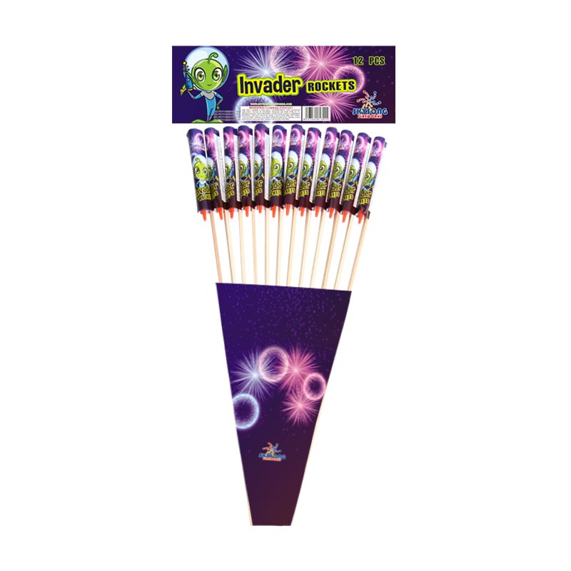 Invader Rockets - Assorted Rockets - Skysong Fireworks